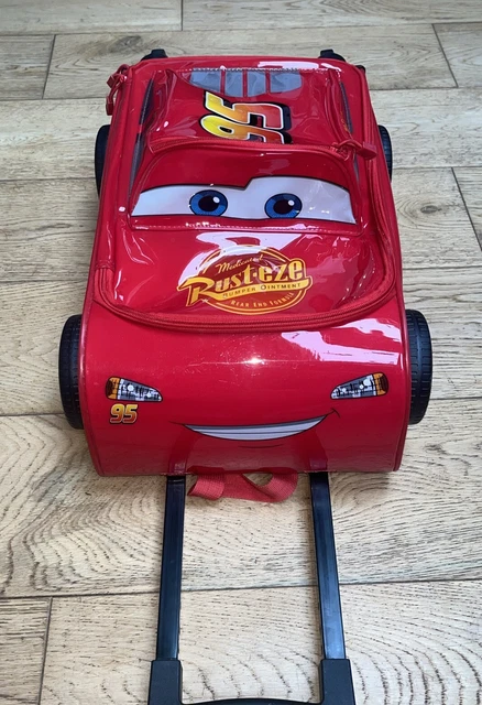DISNEY PIXAR CARS LIGHTNING MCQUEEN Kids ROLLING Luggage Suitcase. £26. ...