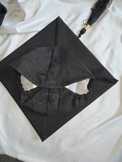 GRADUATION MORTAR BOARD Cap with Tassel, Black, Adult Unisex £14.01 ...