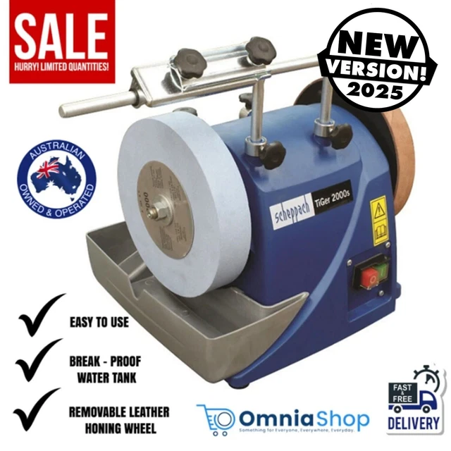 SCHEPPACH TIGER 200MM Wet Sharpener Stone Grinder Chisel Knife Blade ...