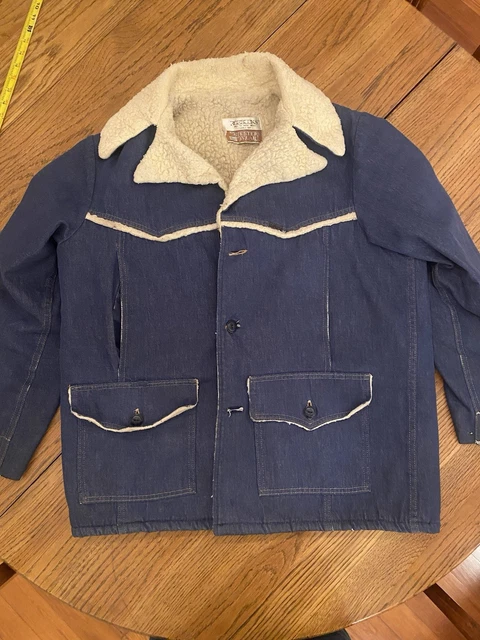 VINTAGE 1970S SEARS & Roebuck Sherpa Lined Denim Jacket – Western ...
