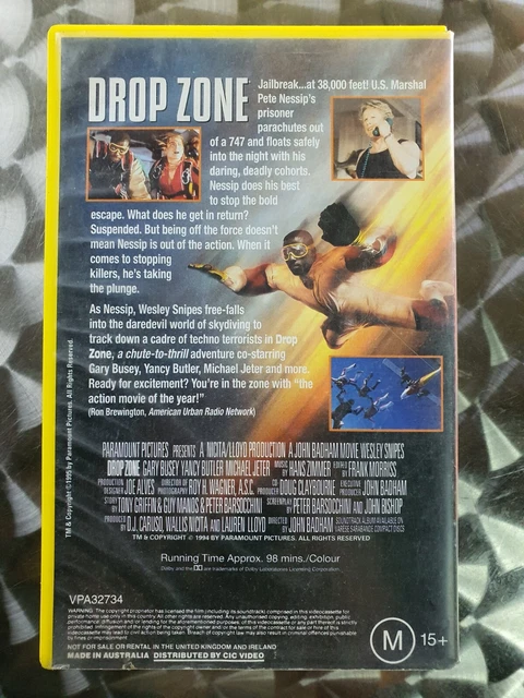 DROP ZONE - Wesley Snipes - VHS Movie - Video Tape - Big Box Ex Rental $9.00 - PicClick AU