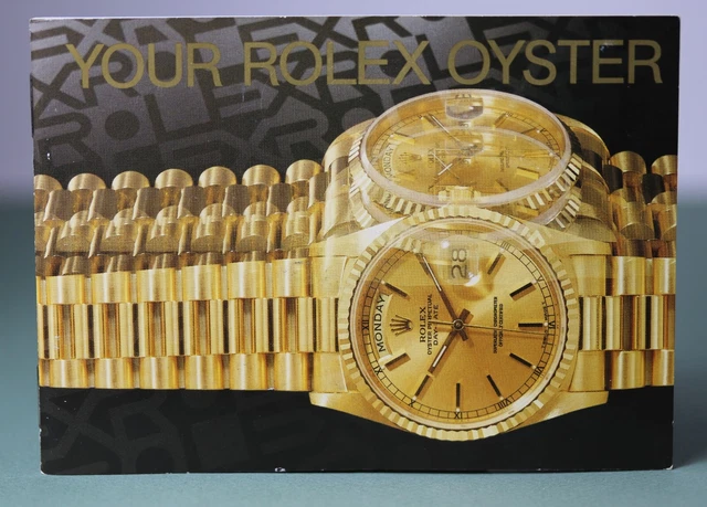 ROLEX - BOOKLET "Votre Rolex Oyster" french 1999 EUR 29,00 - PicClick FR