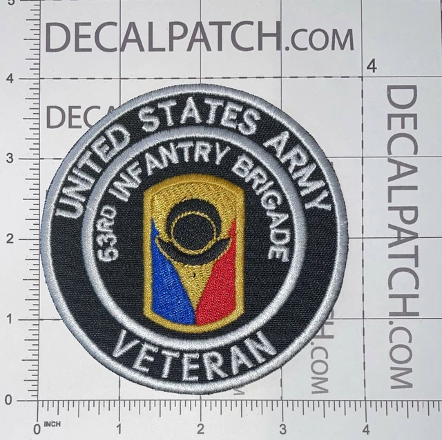 US ARMY 53RD Infantry Brigade Veteran Patch Hook & Iron-On Repro New ...