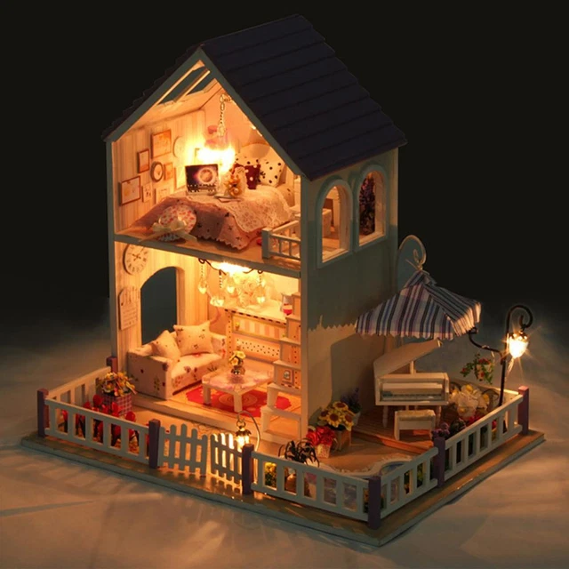 Diy Miniature Dollhouse Set And Toys Mini 3d Wooden Dollhouse Furniture