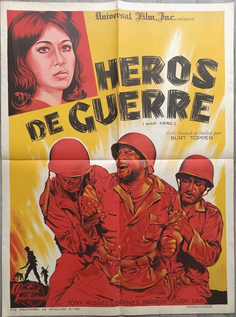 AFFICHE ORIGINALE 60X80 Cm/Héros De Guerre/War Is Hell/1961/Audie Murphy/Corée EUR 24,95 ...