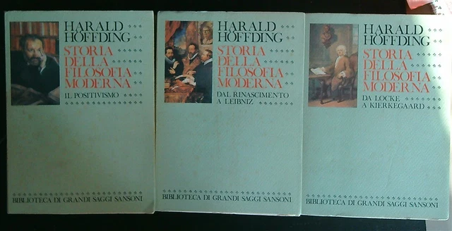 STORIA DELLA FILOSOFIA Moderna 3Vv Hoffding Harald Sansoni 1978 EUR 35 ...