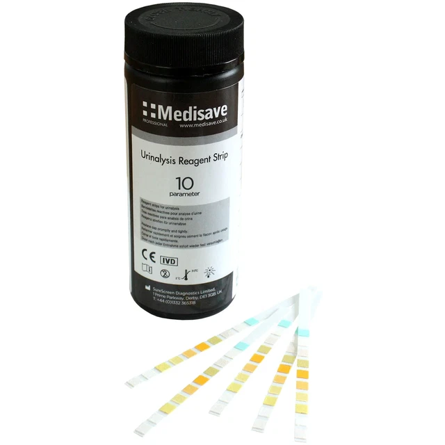 MEDISAVE 10 PARAMETER Urinalysis Reagent Urine Test Strips x 100 £14.39 ...