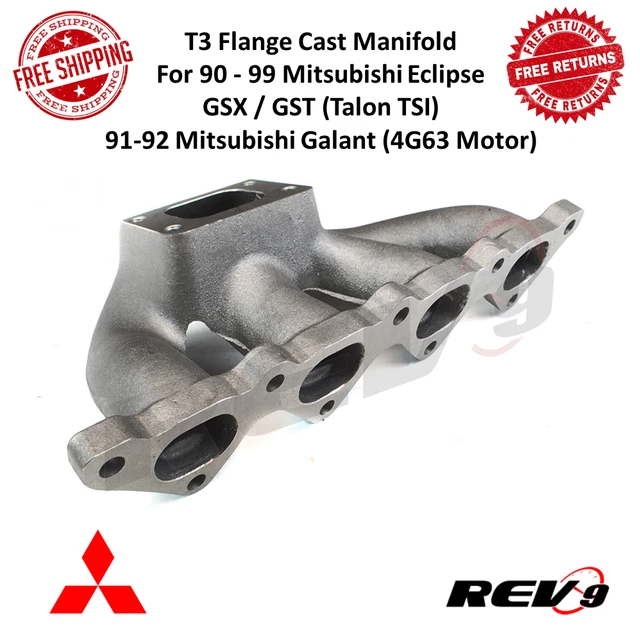 REV9 T3 FLANGE Cast Iron Turbo Manifold For Mitsubishi Eclipse GSX ...