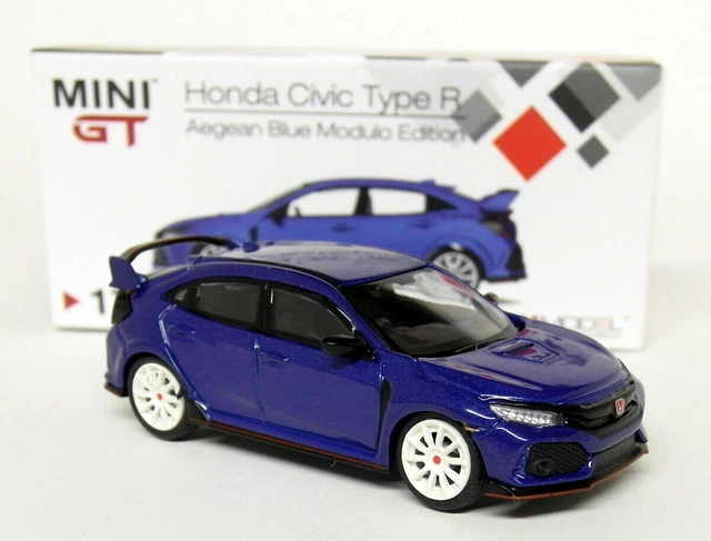 MINI GT 1/64 Scale Honda Civic Type-R FK8 Blue Modulo RHD Mini Diecast ...