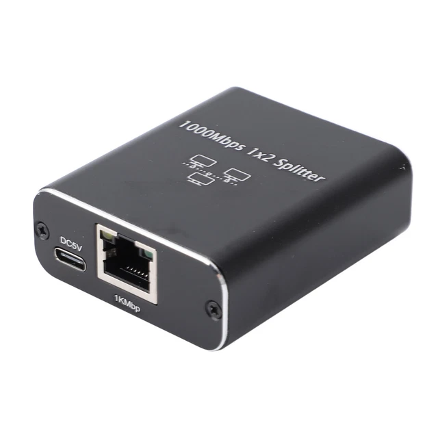 RJ45 CONNECTOR SPLITTER 1000Mbps High Speed Gigabit Ethernet Splitter ...