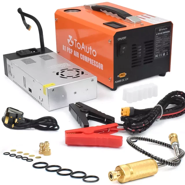 TOAUTO 4500PSI PCP Air Compressor 300MPA 12V/220V High Pressure Pump C3 ...