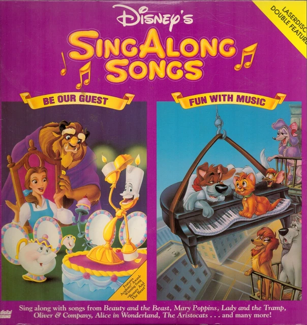 DISNEY'S SING ALONG Songs Be Our Guest Fun With Music Laserdisc LD ...