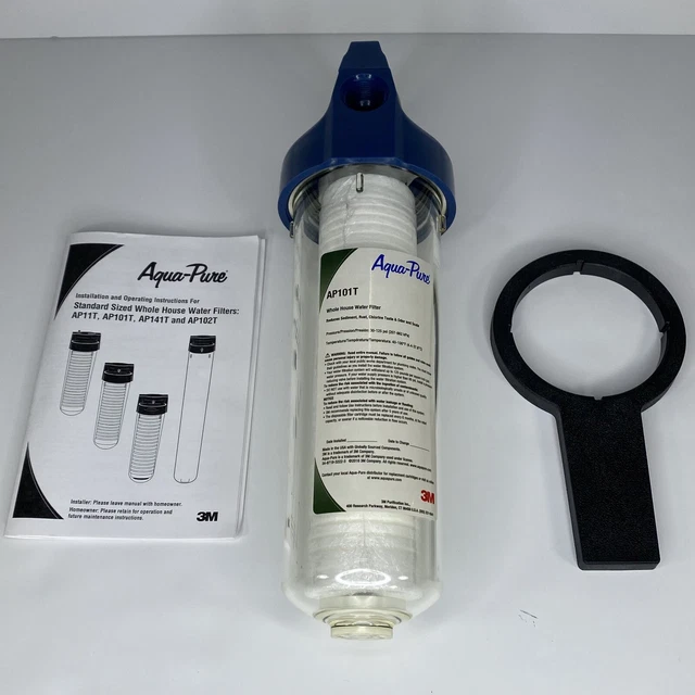 3M AQUA-PURE WHOLE House Water Filter (AP101T) Transparent Housing ...