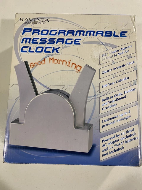 NEW RAVINIA CLOCK Company Programmable LED Clock Floating Message ...