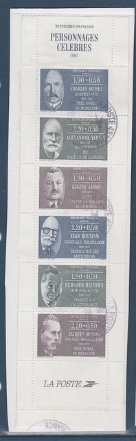 TIMBRE FRANCE CARNET personnages célèbres de 1987 oblitéré sur fragment EUR 3,00 - PicClick FR