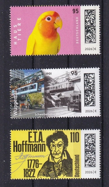 NEW GERMANY VINTAGE 2026 Birds Mi 3942 Monorail Mi 3943 Hoffmann 3944 ...