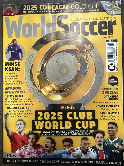 WORLD SOCCER MAGAZINE June 2025 FIFA 2025 Club World Cup + CONCACAF Gold Cup £7.99 - PicClick UK