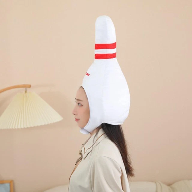 BOWLING PIN HAT Stuffed Cap Cute Costume Hat Headgear for Masquerade ...