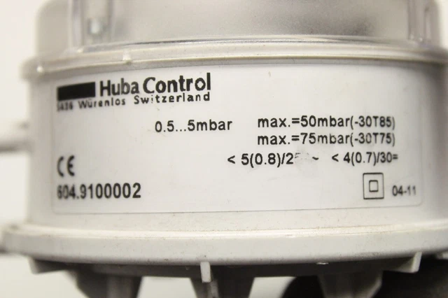 HUBA CONTROL 604.9100002 Pressure Switch Differenzdruckschalter EUR 29 ...
