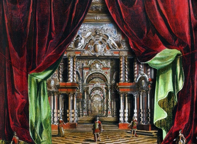 MODELLO DI TEATRINO tratto dall'assemblaggio di Scenografie di G.Galli ...