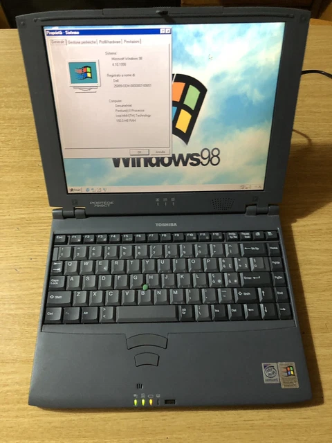 NOTEBOOK LAPTOP TOSHIBA Portege 7010ct Vintage Pentium 2 Windows 98 EUR ...