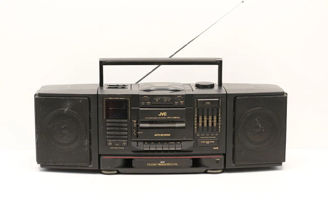 JVC PC-X200 OLDSCHOOL Boombox con equalizzatore grafico 5 bande nastro ...