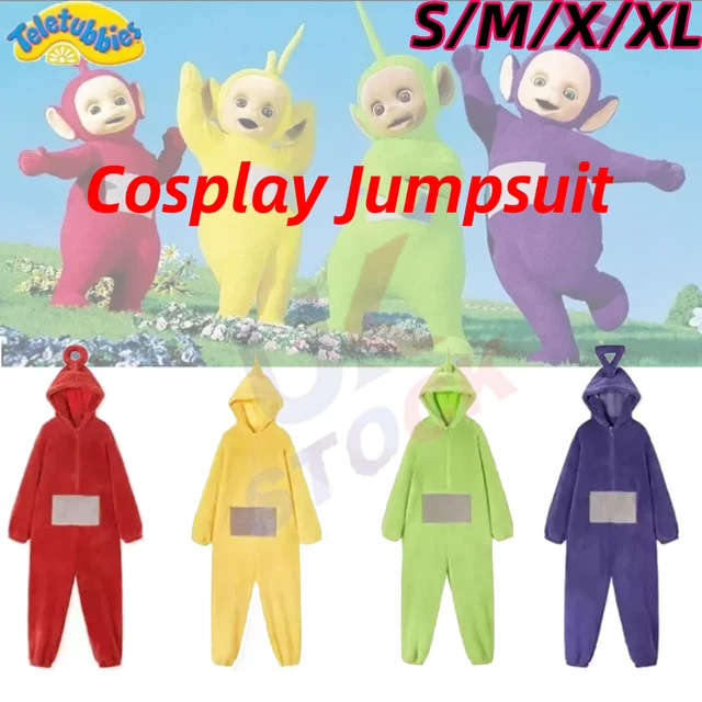 2024 ADULT TELETUBBIES Costume Disi Onesis Lala Cosplay Jumpsuit Pajama ...