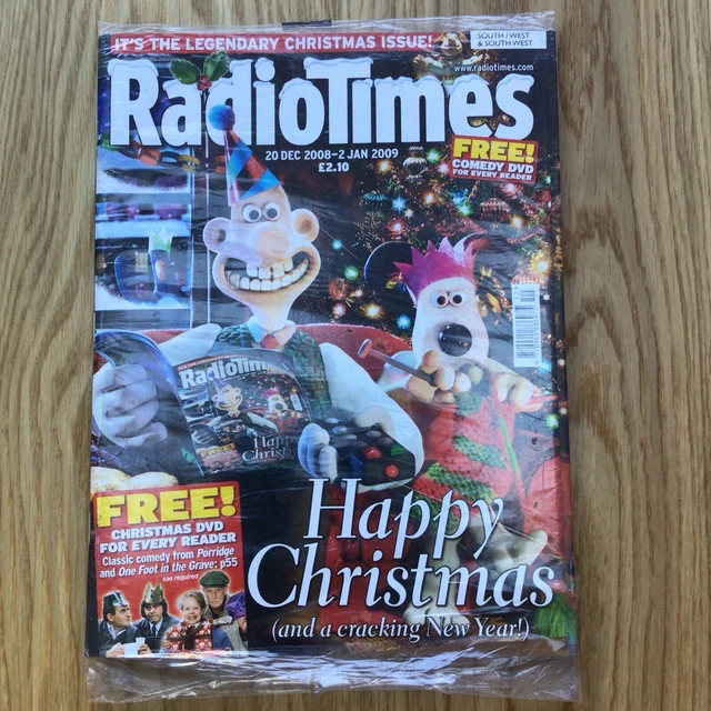 RADIO TIMES 20 DEC 2008 . CHRISTMAS & NEW YEAR . WALLACE & GROMIT Mint ...