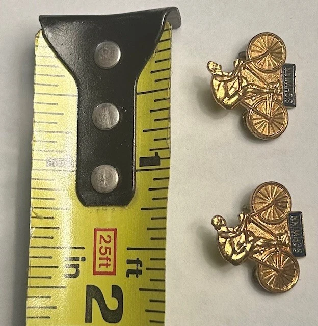SCHWINN BICYCLE GOLD Tone Vintage 1960s Era Lapel Pin Used FREE SHIPPING! £10.03 - PicClick UK