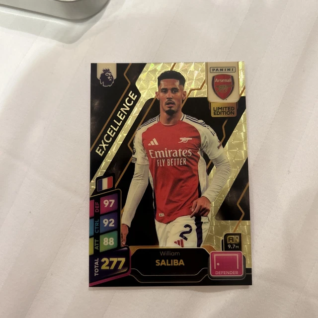 PANINI ADRENALYN XL Plus 2025 Excellence Card William Saliba limited ...
