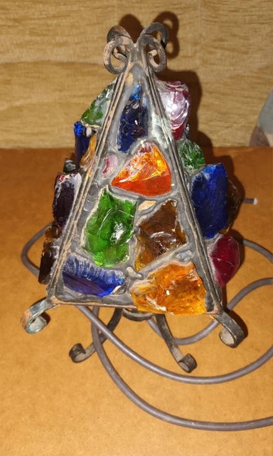 MID CENTURY PETER Marsh Table Lamp C1950's Rock Glass £104.68 - PicClick UK