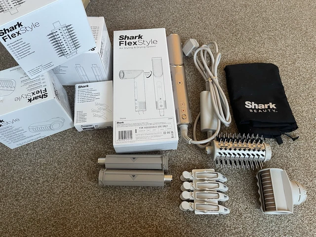 SHARK FLEXSTYLE 4-IN 1 Air Styler & Hair Dryer & 3 Attachments Clips ...