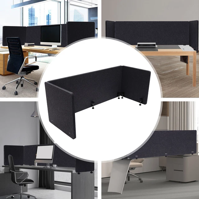 OFFICE CLASSROOM CLAMP on Desk Partition Divider 3-Piece Desktop ...