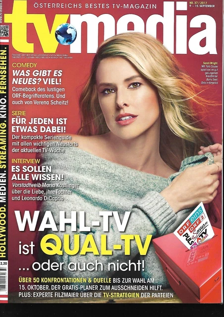 TV MEDIA MAGAZIN 2017/37 - Sarah Wright on Cover EUR 9,00 - PicClick FR