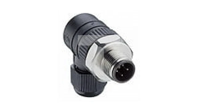 M12 SELF-ASSEMBLY CONNECTOR 4-pole angled male connector with threaded ...