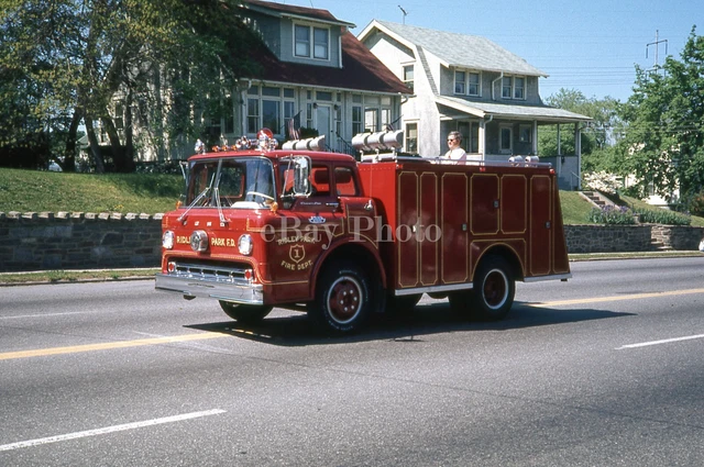 FIRE APPARATUS SLIDE- Ridley Park PA Fire Company Ford C Rescue Squad ...