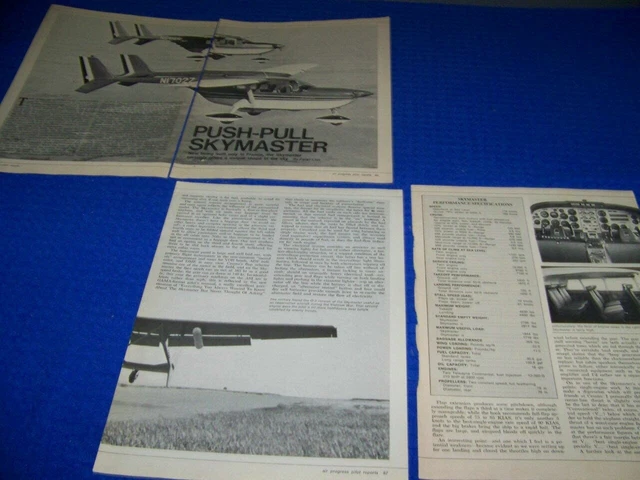 CESSNA SKYMASTER &PUSH-PULL Skymaster"..Histoire/Photos/Détails (303Dd ...