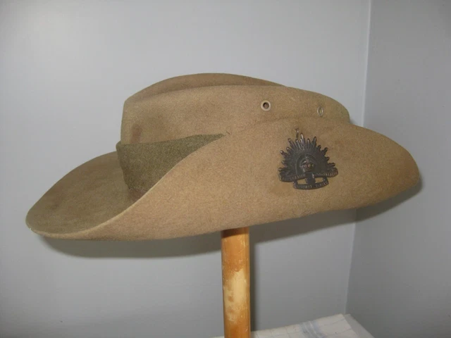AUSTRALIAN ANZAC WW1 Slouch Hat,Super Rare "Been There" Item!! $2,000. ...