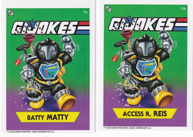 GI JOE GI Jokes Parody Collectible Stickers Magic Marker Art 11A 11B ...