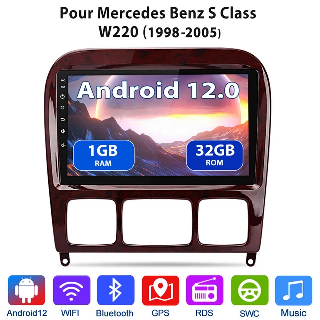 1+32G 9& ANDROID Autoradio Pour Mercedes Benz S Klasse W220 S280 GPS ...