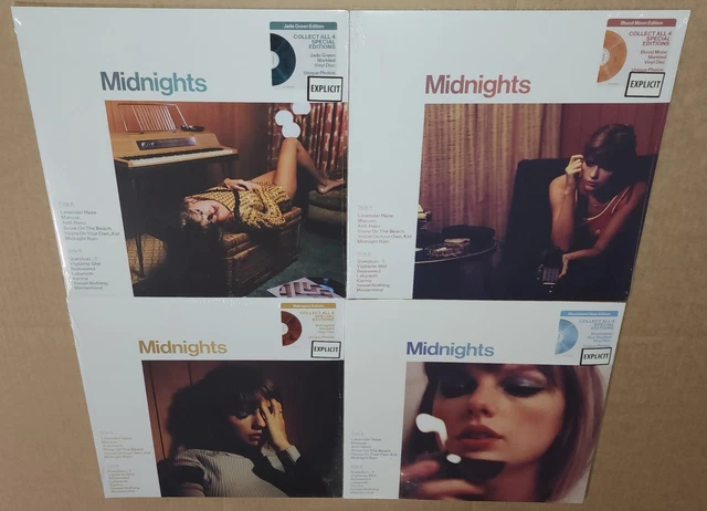 TAYLOR SWIFT MIDNIGHTS All Four Colour Variants Brand New Sealed Vinyl ...