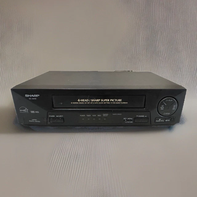 SHARP VC-A410 4-HEAD/SUPER Picture VCR/VHS Player/Recorder - No Remote ...