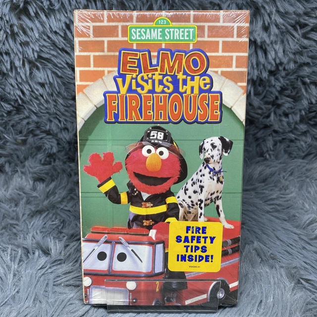 SESAME STREET - Elmo Visits the Firehouse VHS 2002 Cartoon Fire Safety ...