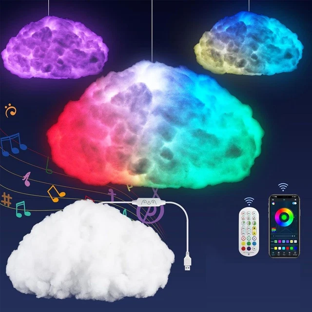 CLOUD LIGHT COTTON Thunder LED APP Control Music Sync 3D Lightning ...