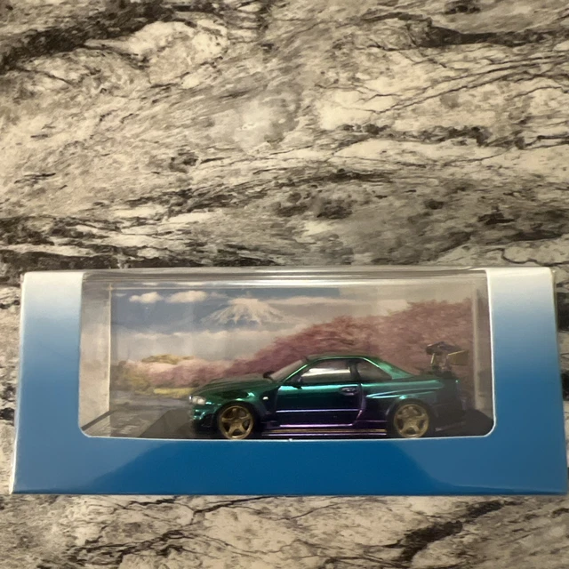 NISSAN SKYLINE GT-R (R34) - NISMO Z Tune HW - Green Purple Magic - FUJI 1:64 £31.92 - PicClick UK
