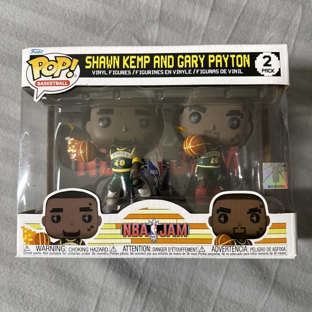 FUNKO POP! NBA JAM Shawn Kemp & Gary Payton 8-bit 2-pack Sonics ...