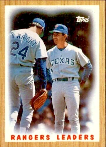 1987 TOPPS #656 1986 Texas Rangers Team Leaders Ricky Wright ...