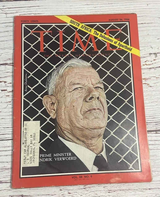 TIME MAGAZINE AUGUST 26, 1966 South Africa’s Prime Minister Verwoerd ...