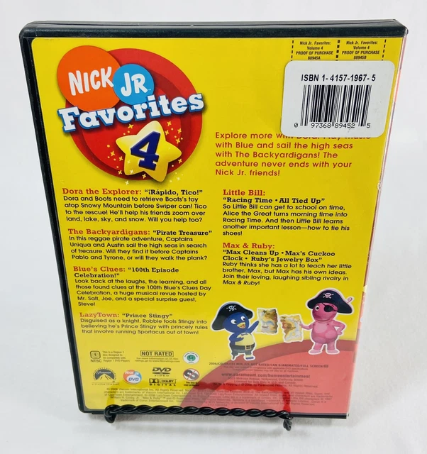 Nick Jr Favorites 4 Dvd Blues Clues Dora Backyardigans Lazy Town Eur 9