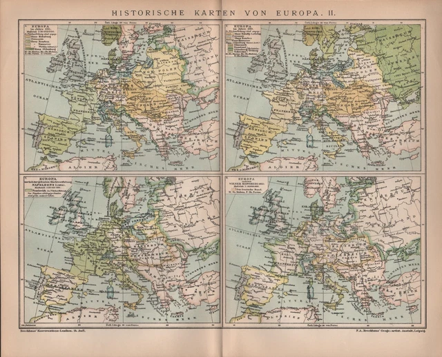 MAP MAP 1896: HISTORICAL MAPS OF EUROPE. I/II. Reformation £12.55 ...